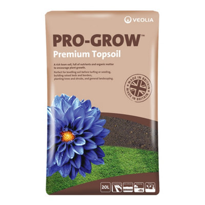 Pro-Grow Premium Topsoil 60 x 20L Bags - 1200L: Peat-free sandy loam ...