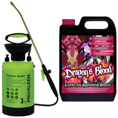 Pro-Kleen 3L Pump Sprayer with 5L Pro-Kleen Dragons Blood For all Wheel ...