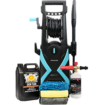 Pro-Kleen Electric Jet Washer 2.2kW 165 Bar 8M Hose 5L Orange Snow Foam ...