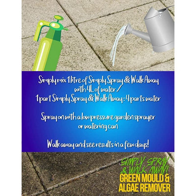 Pro-Kleen Patio Cleaner Simply Spray and Walk Away Green Mould and ...