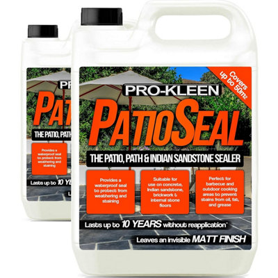 Pro-Kleen PatioSeal Matt Patio Sealant for Indian Sandstone, Concrete ...
