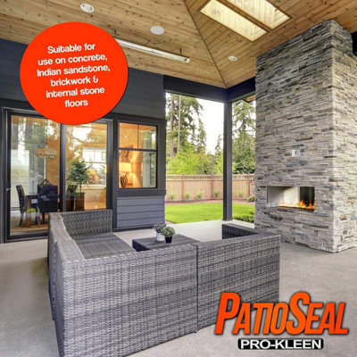 Pro-Kleen PatioSeal Matt Patio Sealant for Indian Sandstone, Concrete ...