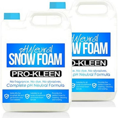 Pro-Kleen pH Neutral Snow Foam Pre-Wash Car Shampoo 5L x2 at B&Q