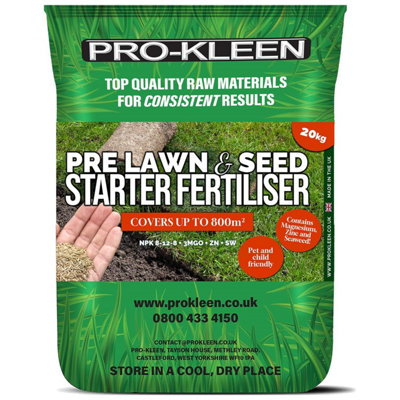 Buy Pro-Kleen Pre Lawn & Seed Starter Fertiliser 20kg Phosphorus Rich ...