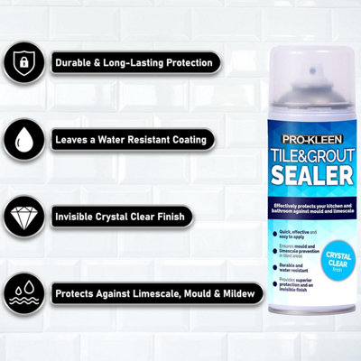 Pro-Kleen Tile & Grout Sealer 400ml - Waterproof Protection Against ...