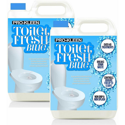 Pro-Kleen Toilet Fresh Flush Cleaning Liquid 10L - Concentrate, Easy to Use, Blue Fluid Formula ...