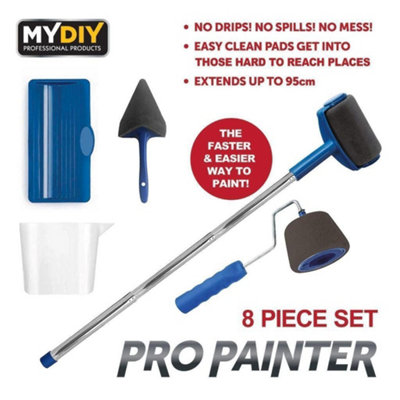 Pro Painter Multifunction Foam Paint Roller Decorating Kit Easy Brush ...