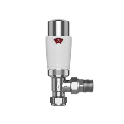 Pro Plus Angled TRV 15mm - White & Chrome