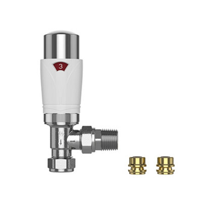 Pro Plus Angled Trv 8/10/15mm - White & Chrome