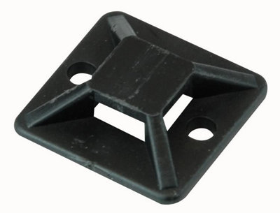 PRO POWER - Cable Tie Base, Black, 19x19mm, Pack of 100 | DIY at B&Q