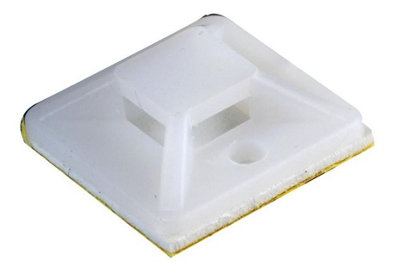 PRO POWER - Cable Tie Base, Natural, 19x19mm, Pack of 100