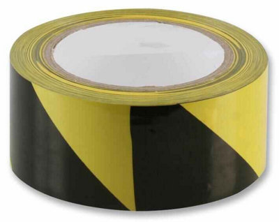 PRO POWER - PVC Hazard / Floor Marking Tape, Black / Yellow 50mm x 33m ...