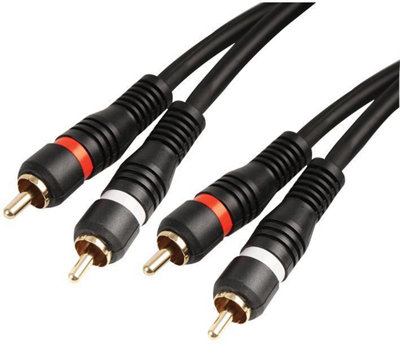 PRO SIGNAL - 2x Phono (RCA) Male to 2x Phono Male Lead, 2m Blue