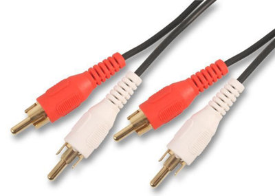 PRO SIGNAL 2x Phono (RCA) Male to Male Lead with Gold Plated Contacts ...
