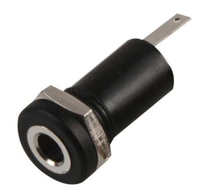 PRO SIGNAL - 3.5mm Jack Socket, 2 Pole, Black, 2 Pack | DIY at B&Q