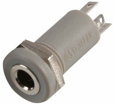 PRO SIGNAL - 3.5mm Jack Socket, 4 Pole, Grey, 2 Pack | DIY at B&Q