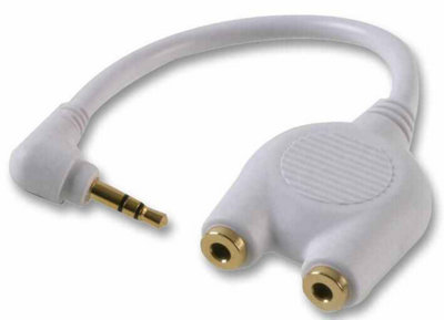 PRO SIGNAL - 3.5mm Right Angled Male to Twin 3.5mm Female Stereo Jack Y ...