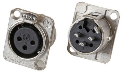 PRO SIGNAL - 3 Pole XLR Chassis Mount Nickel Socket | DIY at B&Q