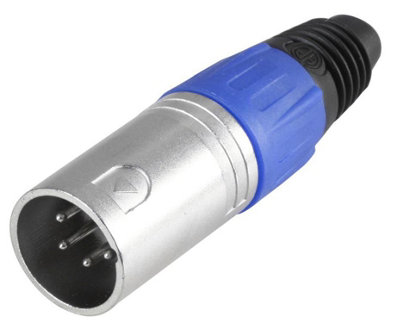 PRO SIGNAL - 4 Pole XLR Plug, Blue | DIY at B&Q