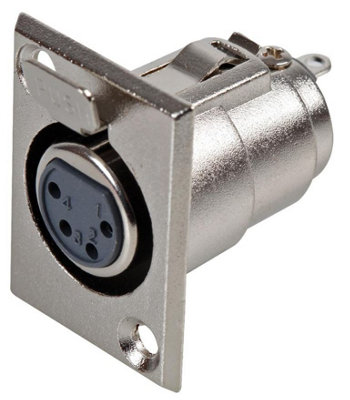 PRO SIGNAL - 4-Pole XLR Socket, Chassis Mount