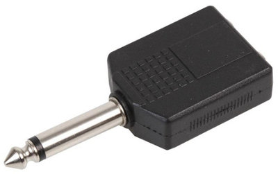 PRO SIGNAL - 6.35mm Jack Adaptor Splitter, 2x Mono To Mono | DIY at B&Q