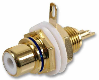 PRO SIGNAL - Chassis Socket, Phono ( RCA ), Gold / Blue