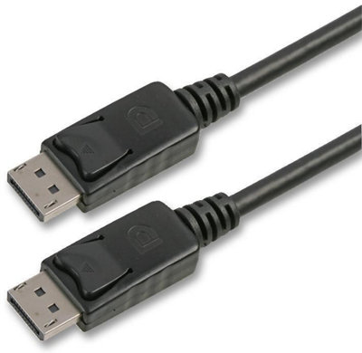 PRO SIGNAL - DisplayPort Male to Male Lead, 1m Black - Lockable
