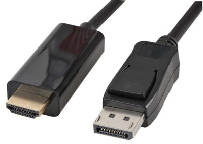 PRO SIGNAL - DisplayPort to HDMI Cable, 1m Black | DIY at B&Q