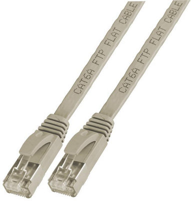 PRO SIGNAL - Flat Cat6a STP Ethernet Patch Lead, 2m Grey | DIY at B&Q