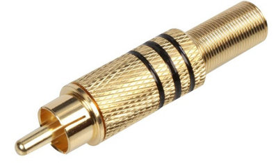 PRO SIGNAL - Gold Phono Plug, Black