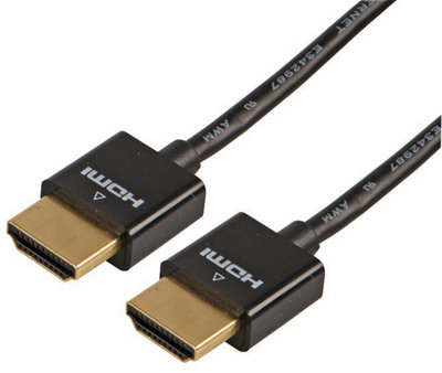 PRO SIGNAL High Speed 4K UHD HDMI Lead Male to Male, Slim Lead, 3m Black