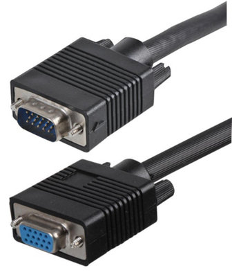 PRO SIGNAL - Lead, SVGA Plug to Socket, 5m, Black