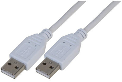 PRO SIGNAL - Lead, USB2.0 A Male to A Male, White 3m | DIY at B&Q