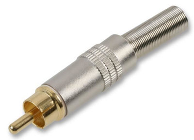 PRO SIGNAL - Phono Plug, Chrome, White ID