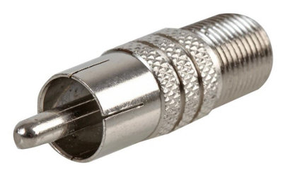 PRO SIGNAL - RCA Phono Plug To F Type Socket Adaptor
