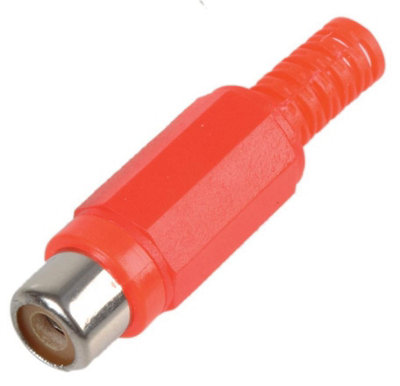 PRO SIGNAL - Red Inline Phono Sockets, Pack of 10 | DIY at B&Q