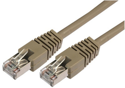PRO SIGNAL - RJ45 Male to Male Cat5e STP Ethernet Patch Lead, 2m Grey ...