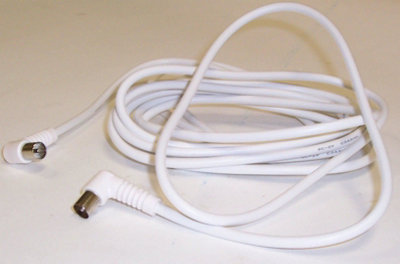 PRO SIGNAL TV Aerial Lead, 90 Degree Coax Plug to 90 Degree Coax Plug ...