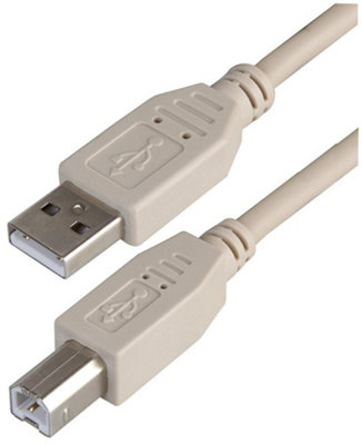 PRO SIGNAL - USB 2.0 A Male to B Male Cable, 1m Grey | DIY at B&Q