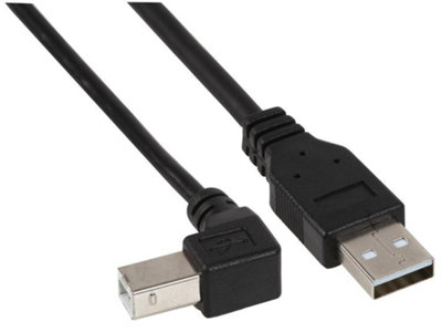 PRO SIGNAL - USB A Plug to Right Angled USB B Plug Lead, 1m | DIY at B&Q