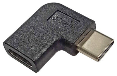 PRO SIGNAL - USB-C Plug to USB-C Socket USB 3.0 90 Degree Left Adaptor ...