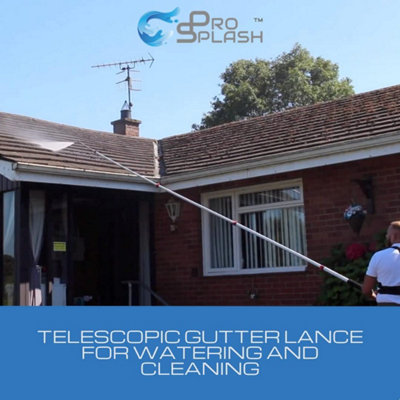 Pro Splash Telescopic Gutter Lance for Watering and Cleaning, Clean ...