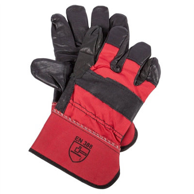 Pro User Cowhide Rigger Gloves - L - Red