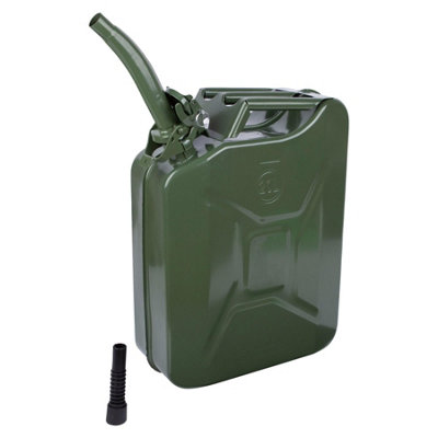 Pro User Steel Jerry Can with Spout - 20L - Green