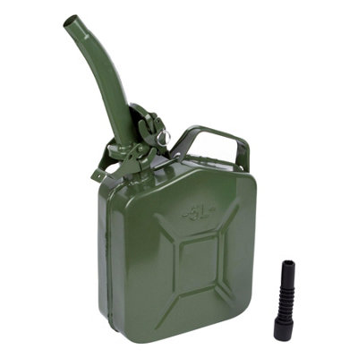Pro User Steel Jerry Can with Spout - 5L - Green