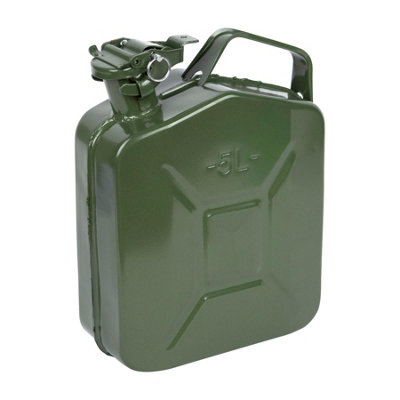 Pro User Steel Jerry Can with Spout - 5L - Green