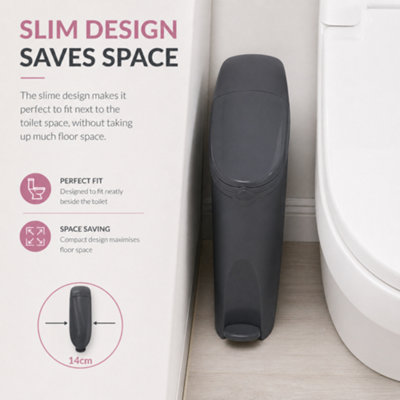 Pro Washroom Sanitary Bin 20L Hygienic Disposal Pedal Bins Baby Hygiene ...