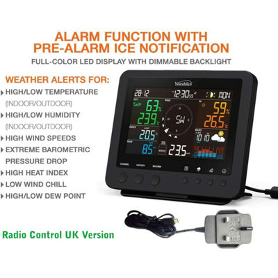PRO WEATHER STATION YC9466 , RADIO CONTROL CLOCK ( UK VERSION ) , 7-IN ...