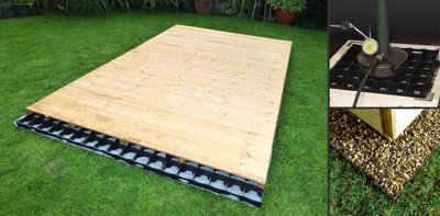 ProBase 5ft x 3ft Garden Shed Base Kit - 6 ProBase Grids - Includes ...