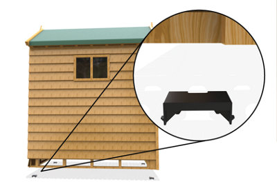 ProBase 8ft x 6ft Garden Shed Base Kit - 20 ProBase Grids + 4 Anchor ...